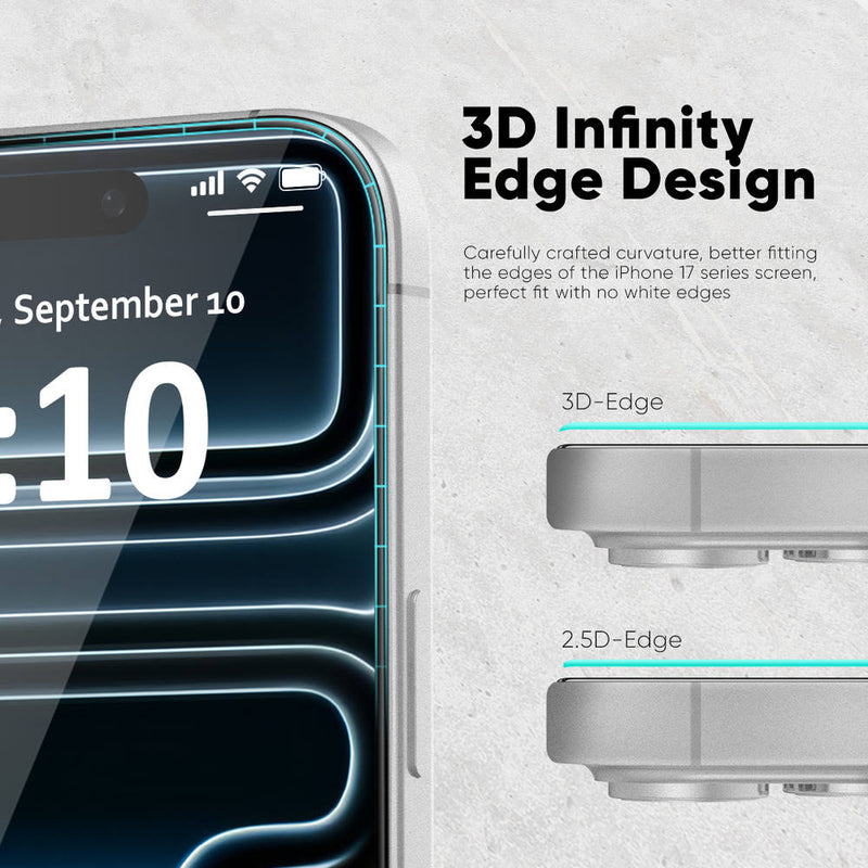 FLOLAB Best iPhone 17 Screen Protector Infinity Edge & Anti Reflective