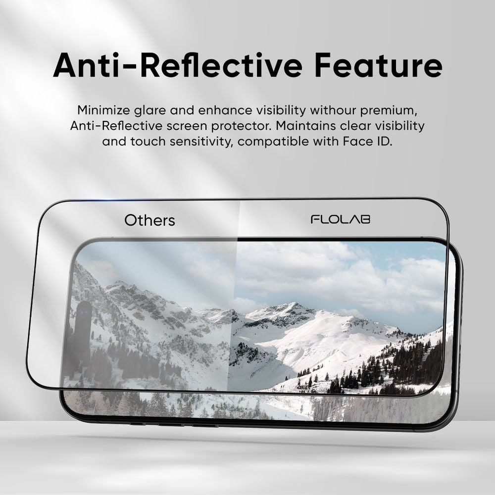 FLOLAB Best iPhone 17 Screen Protector Infinity Edge & Anti Reflective
